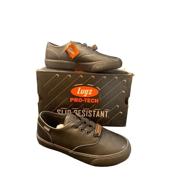 Lugz | Shoes | 75 Lugz Protech Womens Slip Resistant Lear Black Lace Up ...